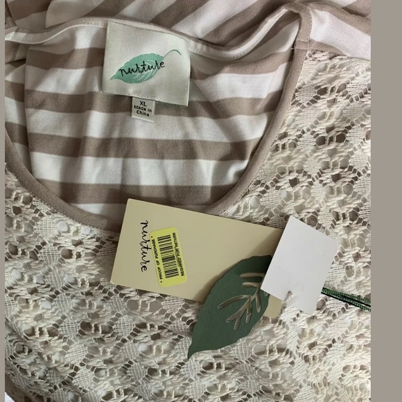 Nurture by Lamaze | Dresses | Nurture Front Crochet Striped Midi Dress ...